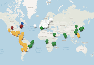 A map of Jesuit Colleges 1540-1773